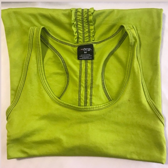 bcg | Tops | Bcg Lime Green Razorback Workout Tank Top | Poshmark